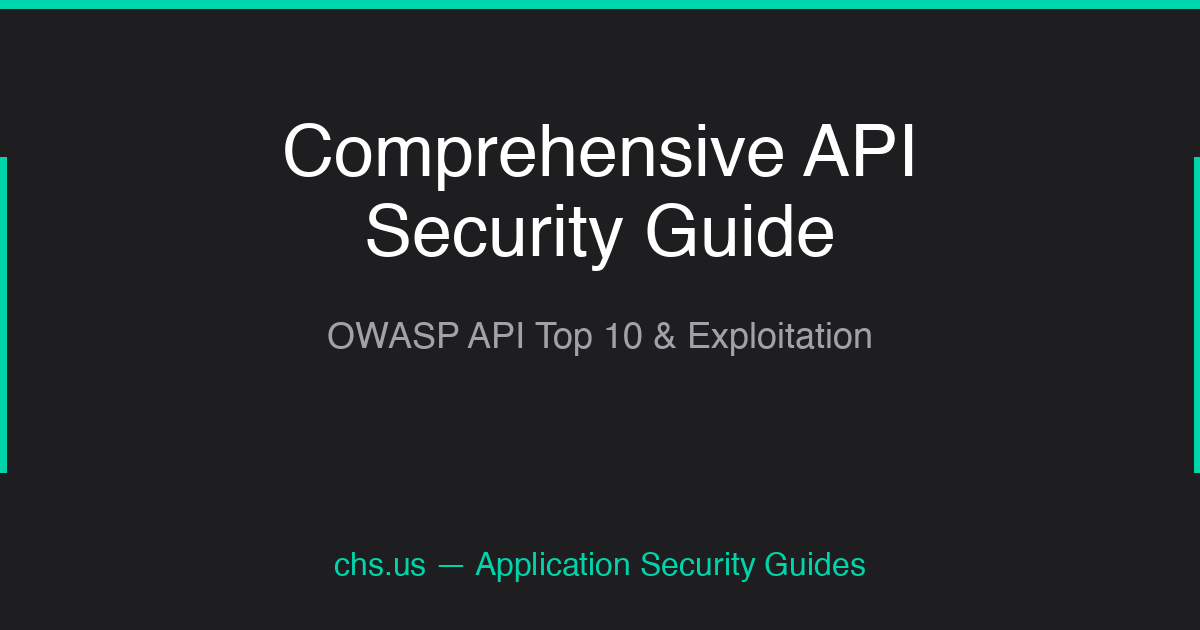 API Security Guide 2026 | chs.us